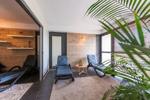 Sauna a vapor, massagens