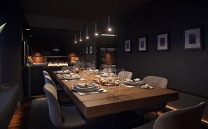 Frigobar, cofres nos quartos, escrivaninha