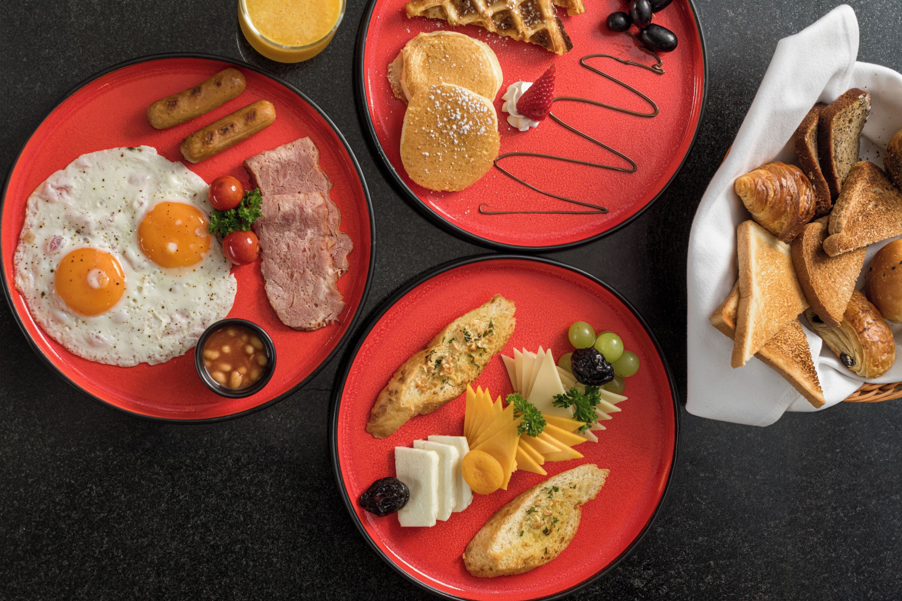 Café da manhã com buffet todos os dias mediante uma taxa
