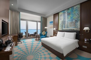 Quarto executivo | Roupas de cama premium, frigobar, cofres nos quartos, escrivaninha