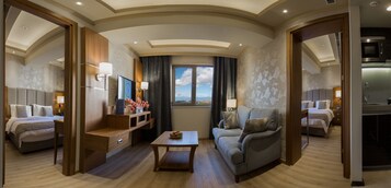 Suite Superior, 2 quartos, frigorífico e micro-ondas | Cofre com capacidade para portátil, secretária, quartos insonorizados 