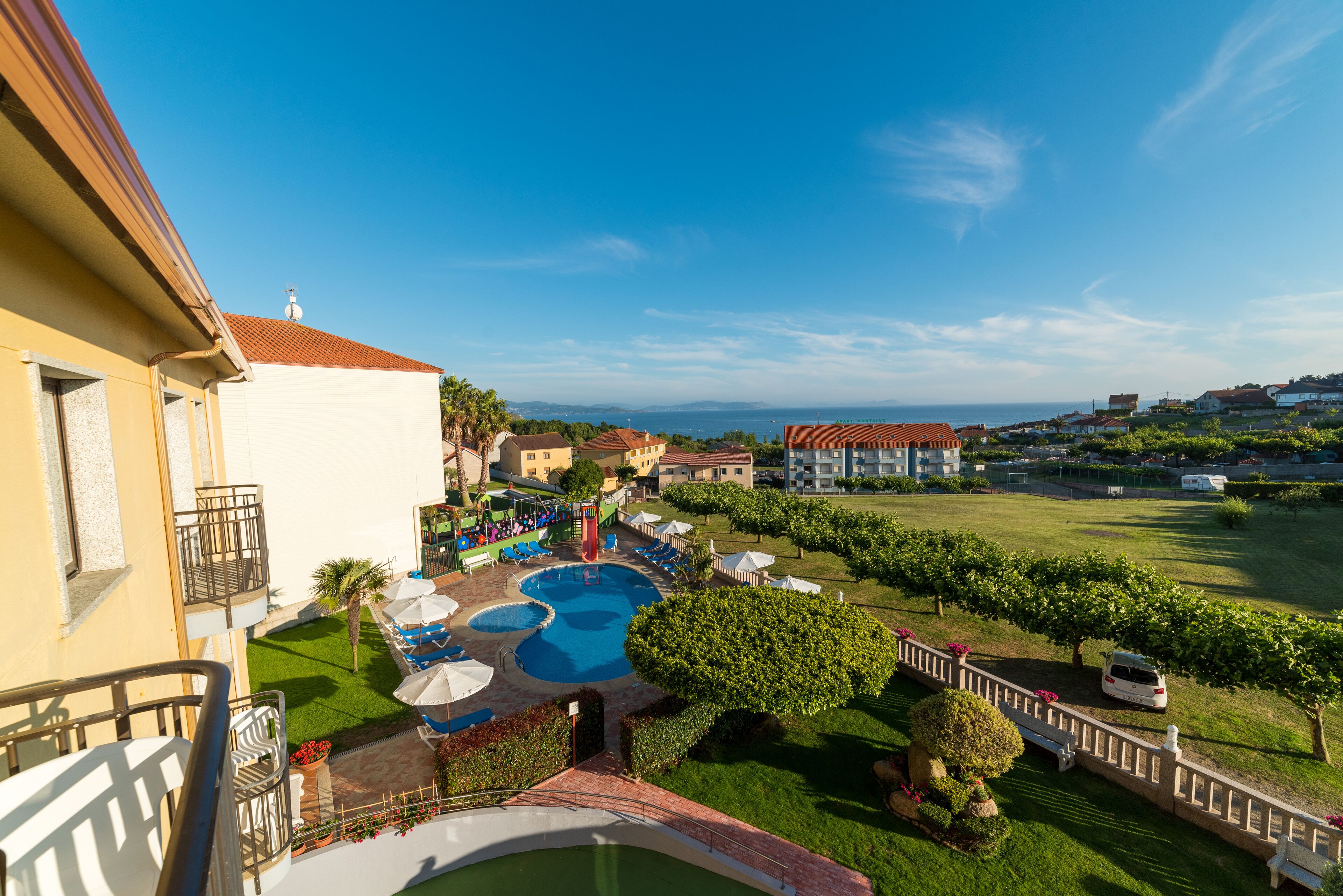 Quarto Duplo, vista para o mar | Terraço/pátio interior
