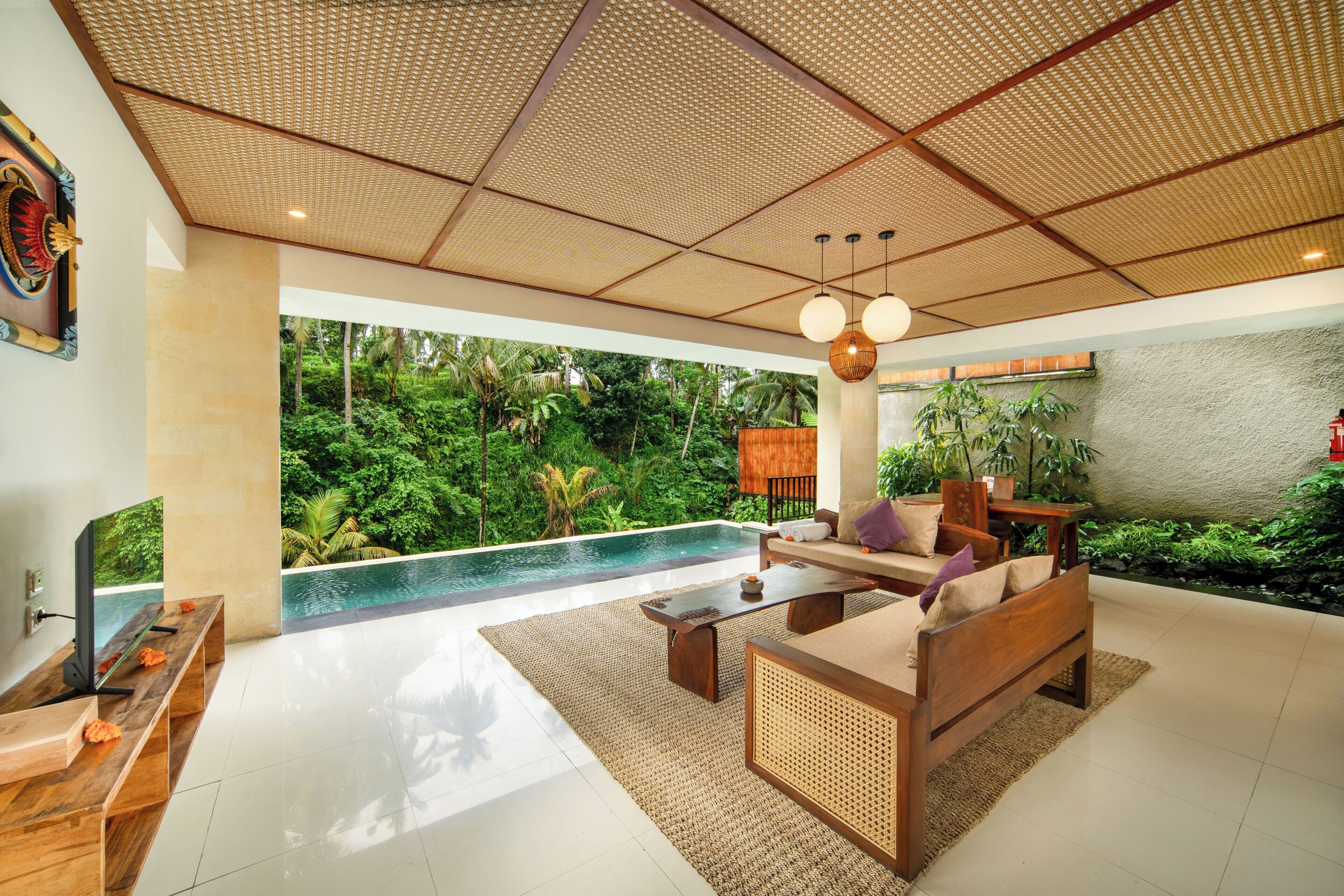 Grand One Bedroom with Forest View Villa with Private Pool | Vista do quarto