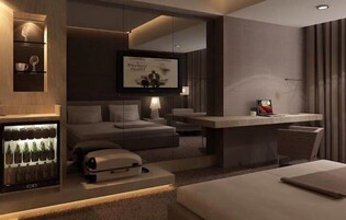 Cofres nos quartos, escrivaninha, berços grátis, camas extras/dobráveis