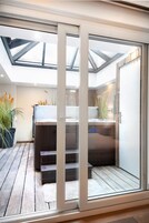 Apartamento presidencial, 1 quarto, sauna seca | Banheira de hidromassagem particular