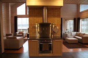 Casa de campo superior | Cozinha privada | Geladeira, micro-ondas, fogão, cooktop