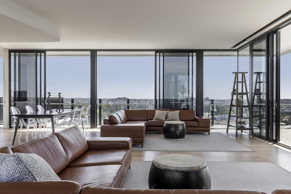 Penthouse, várias camas | Lençóis de algodão egípcio, roupa de alta qualidade