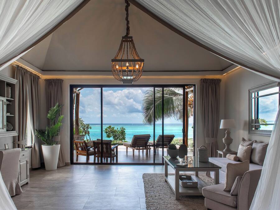 Vila tradicional, vista para o oceano | Vista da sacada