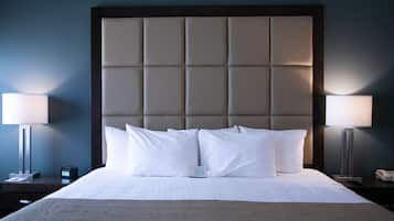 Roupa de alta qualidade, camas de colchão pillowtop, minibar