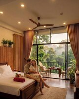 Quarto Duplo Deluxe, 1 quarto, varanda, vista para o jardim | Lençóis de algodão egípcio, roupa de alta qualidade 