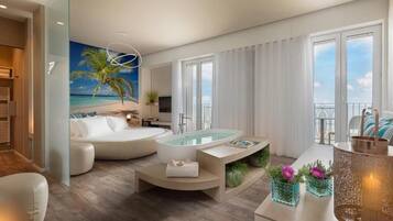 Suite-Estúdio Deluxe, vista para o mar, em frente à praia (beach access included) | Cofre no quarto, Wi-fi grátis, roupa de cama fornecida