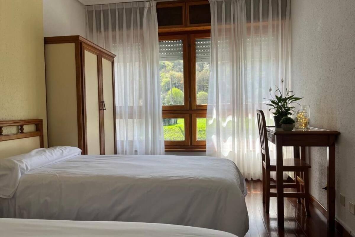 Quarto Duplo Standard, 2 camas individuais | Edredões de penas, secretária 
