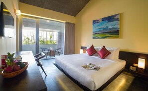 Quarto casal luxo, vista para a cidade | 1 quarto, roupas de cama premium, edredons de pluma, frigobar