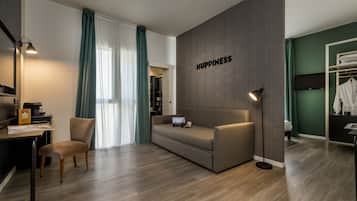 Suite Júnior | 1 quarto, roupa de alta qualidade, cofre com capacidade para portátil