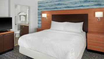 Estúdio, 1 cama king-size e sofá-cama | Roupa de alta qualidade, camas de colchão pillowtop