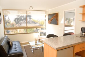 Apartamento, 1 quarto | Área de estar | TV de tela plana