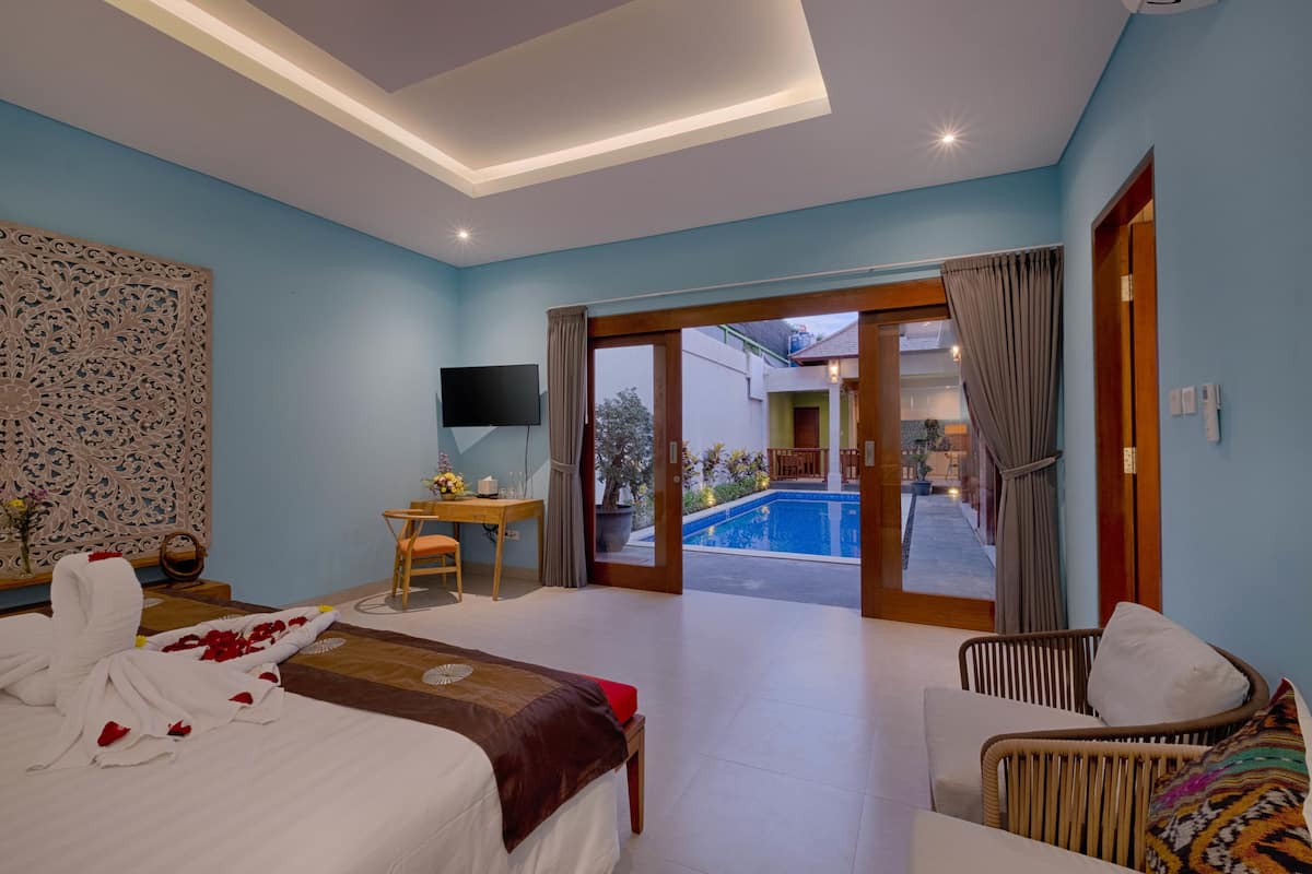 1 quarto, roupas de cama premium, frigobar, cofres nos quartos