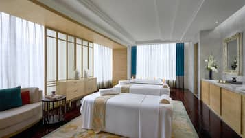 Sala(s) para tratamentos a casais, sauna, tratamentos corporais