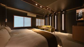 Quarto Deluxe, não fumadores (KURI, Japanese-Western Style Room) | Edredões de penas, cofre no quarto, Wi-fi grátis