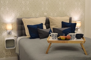 Apartamento Deluxe, 1 cama king-size, em frente à praia | Com decoração personalizada, com mobília individualizada 