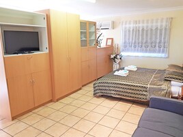 Estúdio Familiar, 1 quarto | Lençóis de algodão egípcio, roupa de alta qualidade 