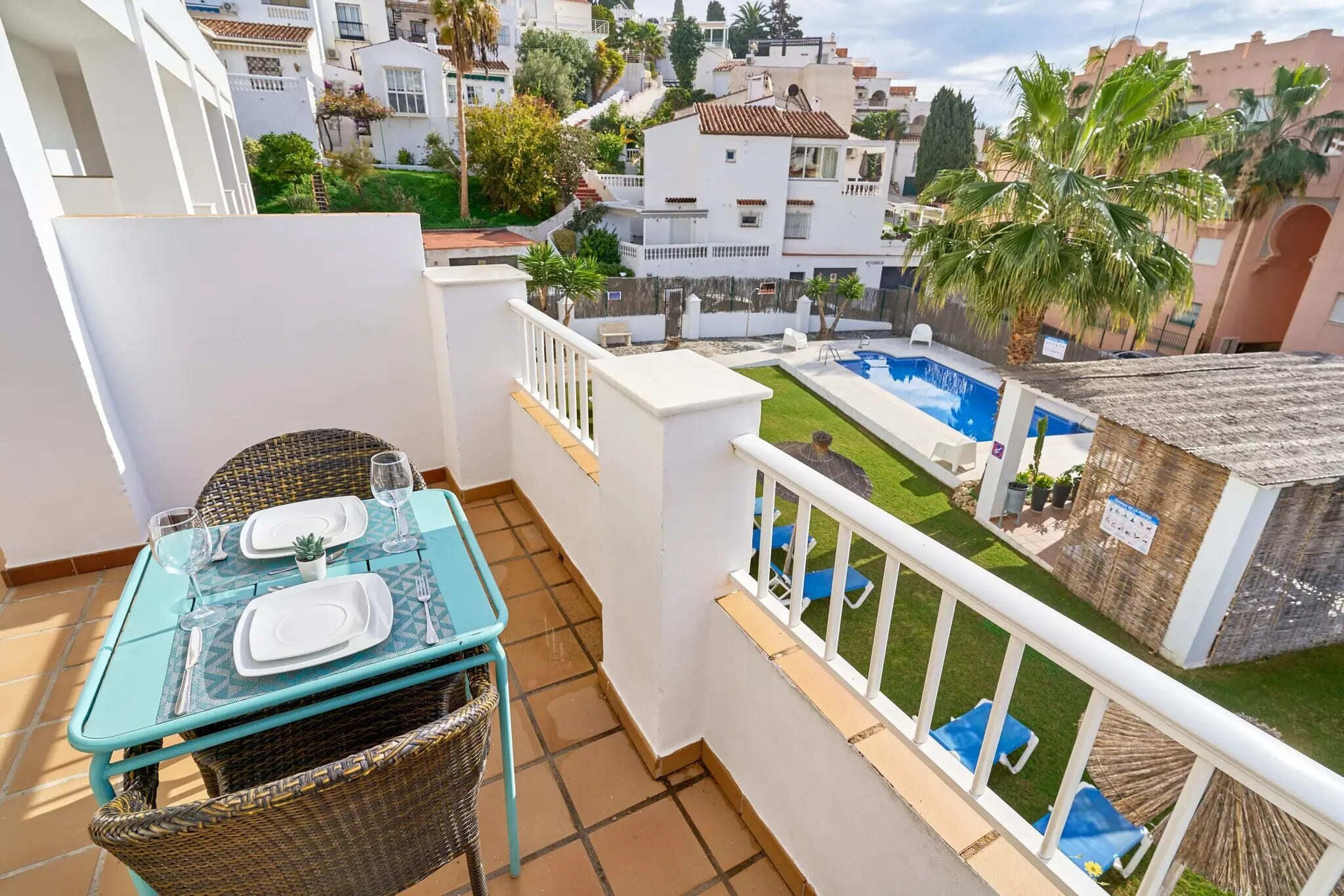 Apartamento Deluxe, 1 quarto, terraço, vista para a piscina (Apartamento N6) | Terraço/pátio interior