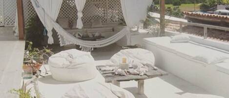 Espaço exterior para banquetes