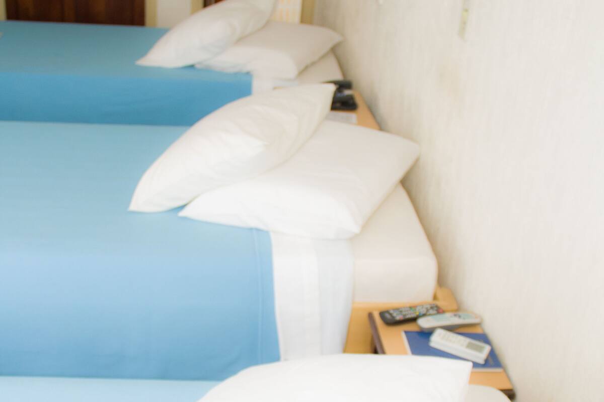 Quarto Standard Triplo com cama de solteiro | Minibar, secretária, Wi-fi grátis, roupa de cama fornecida 