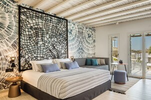 Panorama Sea View Suite | 1 quarto, roupas de cama premium, frigobar, cofres nos quartos