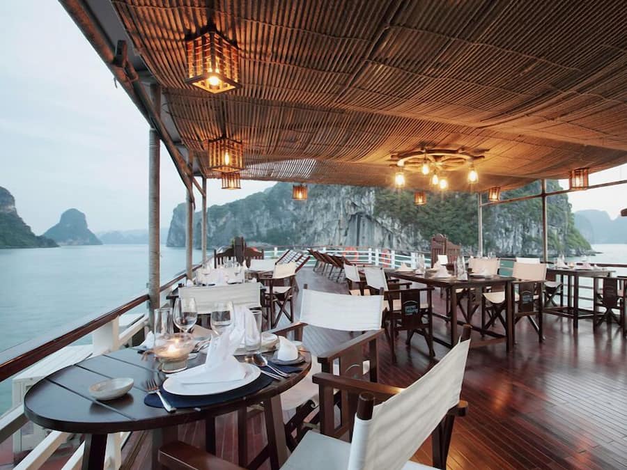 Área externa para banquete