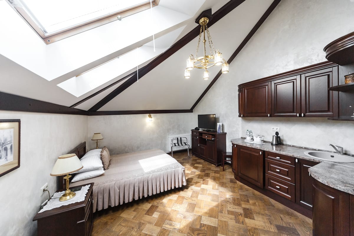 Loft | 1 quarto, roupas de cama premium, cofres nos quartos, cortinas blackout