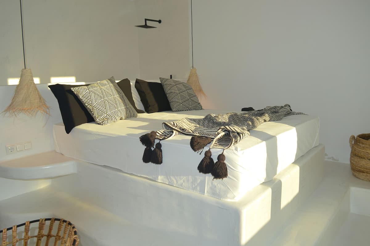 Apartamento, 1 quarto, vista para o mar | 1 quarto, roupas de cama de algodão egípcio, roupas de cama premium