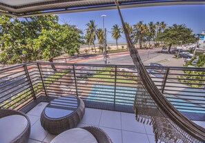 Apartamento Premium, 2 quartos, vista para o mar, em frente à praia | Vista para a praia ou o mar