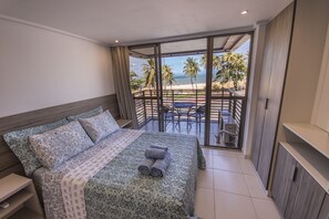 Apartamento de Luxo, 2 quartos, vista para o mar, em frente à praia | Comodidade do quarto