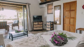 Chalé superluxo | Roupas de cama premium, edredons de pluma, individualmente decorados