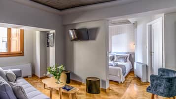 Suite Júnior, 1 quarto, varanda (B2) | 1 quarto, roupa de alta qualidade, minibar grátis, cofre no quarto