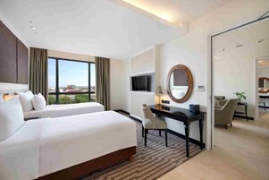 Quarto família, 2 quartos | Roupas de cama premium, cofres nos quartos, escrivaninha