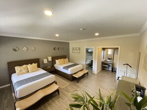 Quarto Duplo Standard, acessível, vista para o jardim | Roupa de alta qualidade, quartos insonorizados, ferro/tábua de engomar