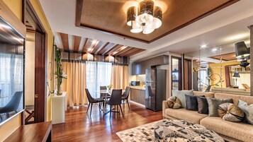 Suite Presidencial | Sala de estar | TV de ecrã plano 