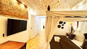 Apartamento luxo | 1 quarto, roupas de cama premium, edredons de pluma