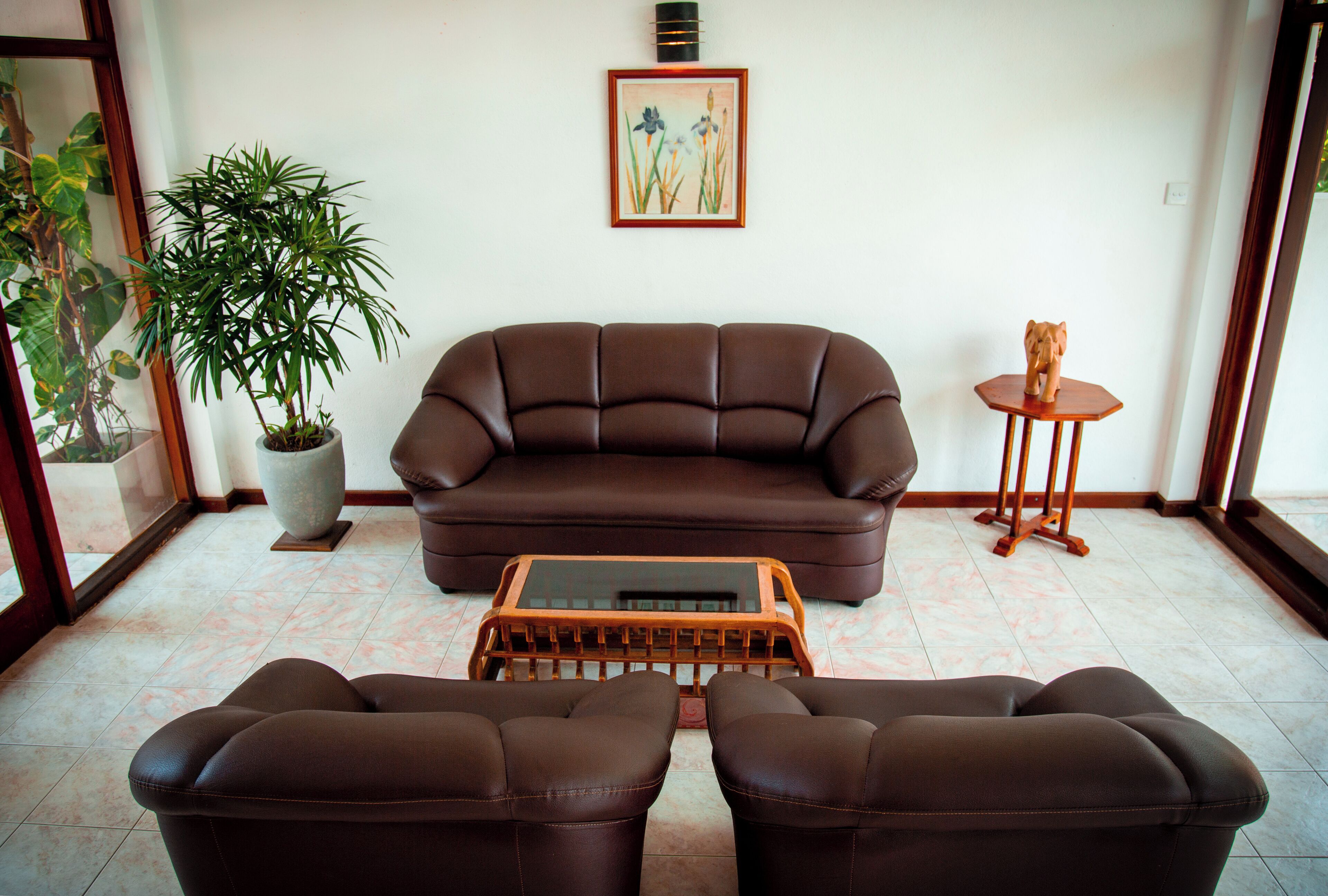 Área de estar no saguão