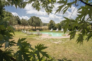 Piscina externa, espreguiçadeiras