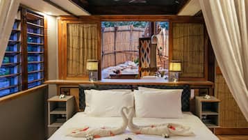 Quarto (Beachfront Bure) | Roupa de cama fornecida