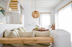 Suite Nobre, vista para o mar (Maisonette) | Roupa de alta qualidade, camas de colchão pillowtop, cofre no quarto 