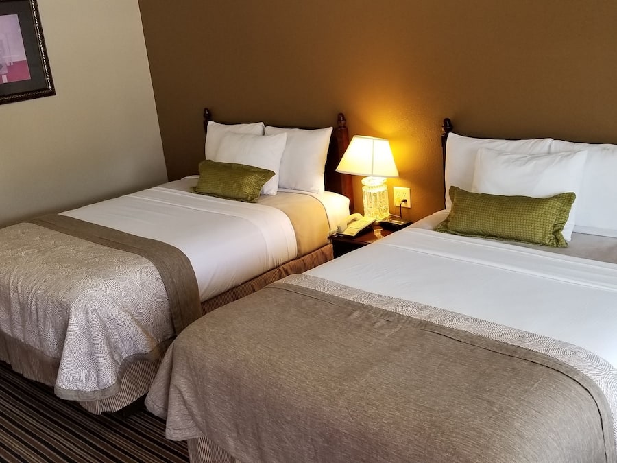 Quarto Deluxe, 2 camas queen-size, não fumadores | Secretária, Wi-fi grátis, roupa de cama fornecida