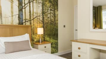Apartamento, 2 quartos | 1 quarto, roupas de cama de algodão egípcio, roupas de cama premium