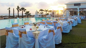 Espaço exterior para banquetes