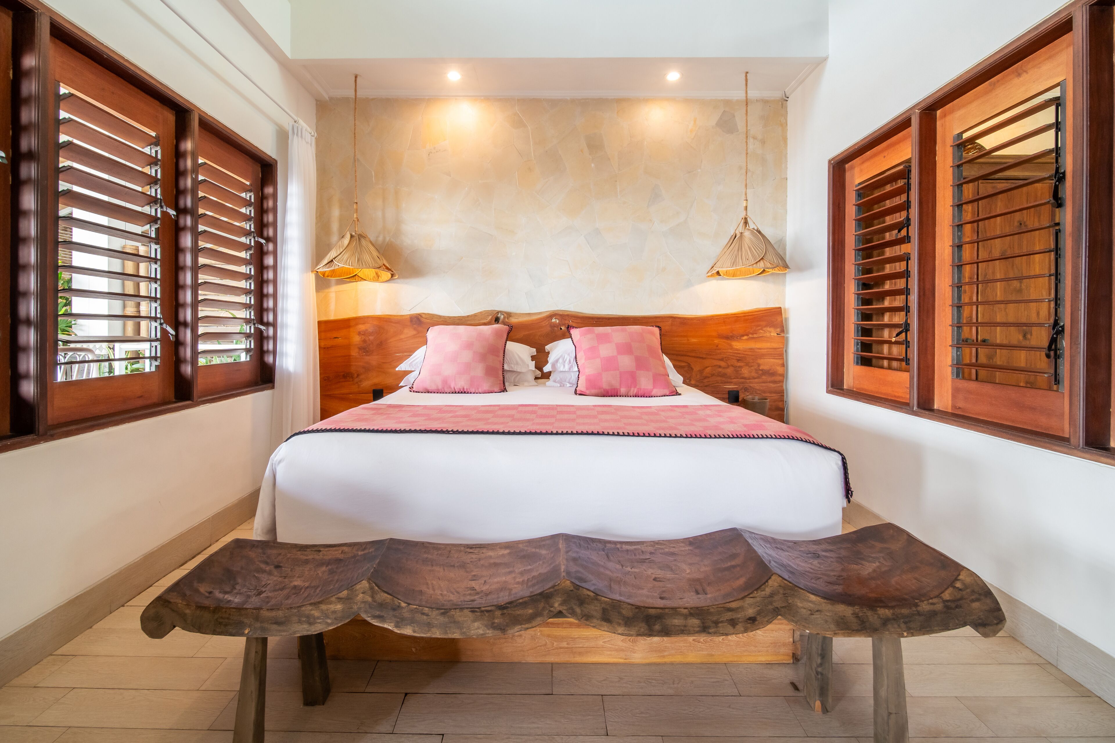 Suíte presidencial, piscina particular, vista para o oceano | Roupas de cama premium, cofres nos quartos, escrivaninha