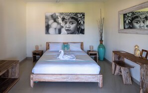 Villa Executiva, vista para a piscina | 1 quarto, roupa de alta qualidade, camas de colchão Select Comfort 