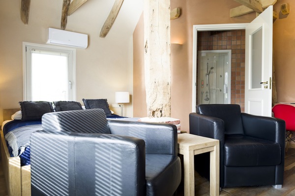 Quarto Duplo Deluxe (Steam Room) | Secretária adequada para computadores portáteis, Wi-fi grátis